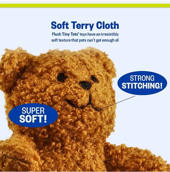 Petsport Tiny Tots Tiny Teddy Dog Toy - Mickeys Pet Supplies